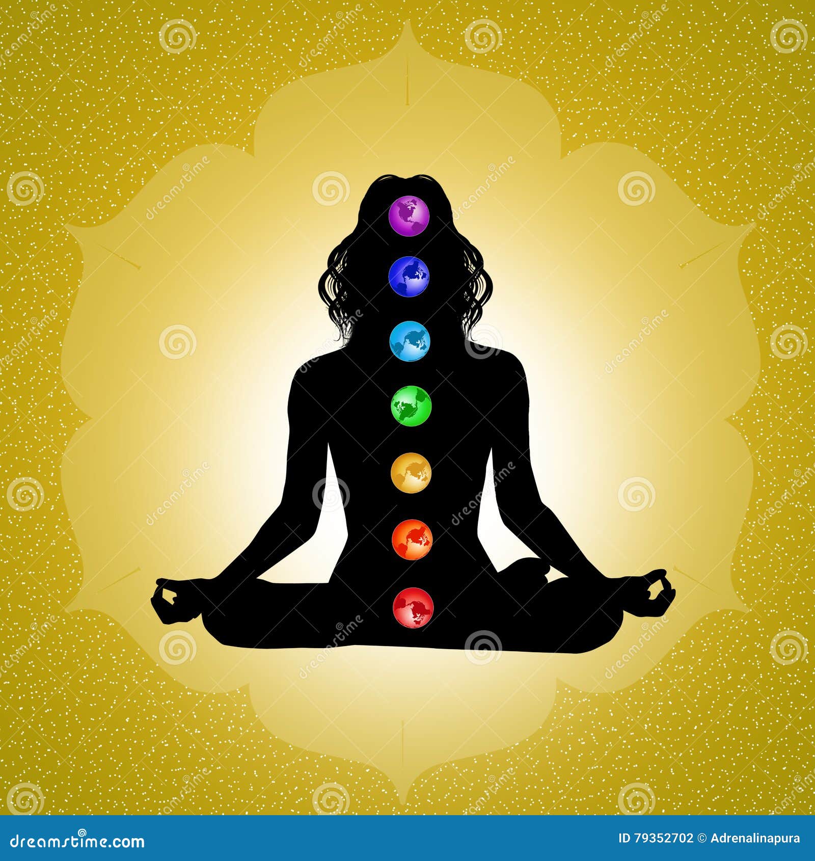 Seven Chakras stock illustration. Illustration of cosmic - 79352702