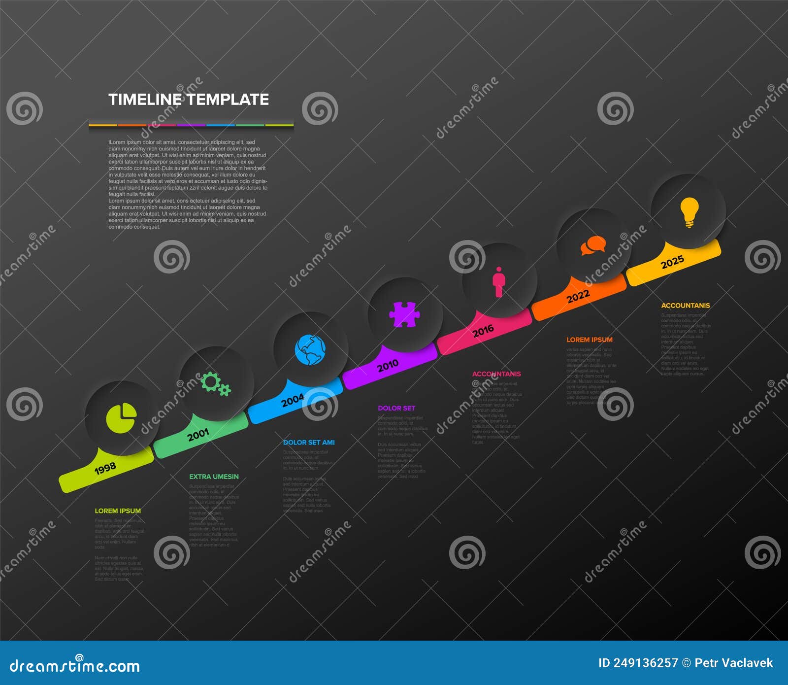 Simple Timeline Roadmap Infographic Design Vector Illustration ...