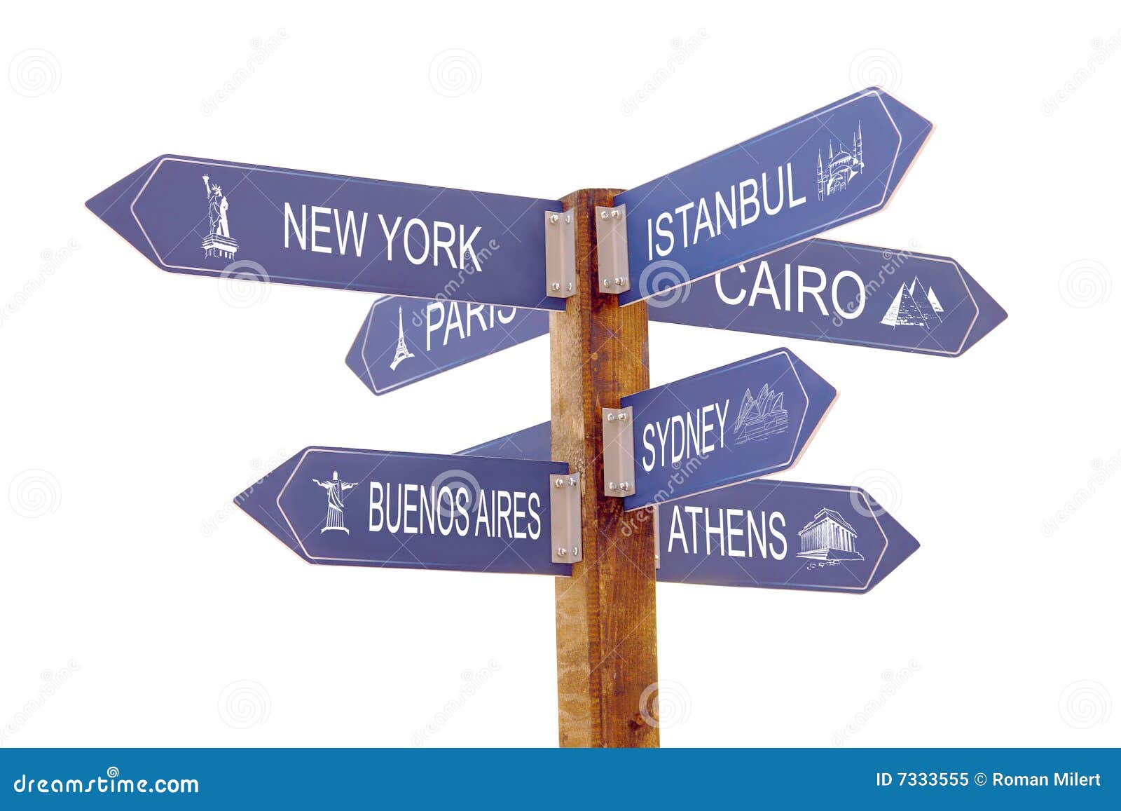 Seven cities stock image. Image of global, guide, choice - 7333555