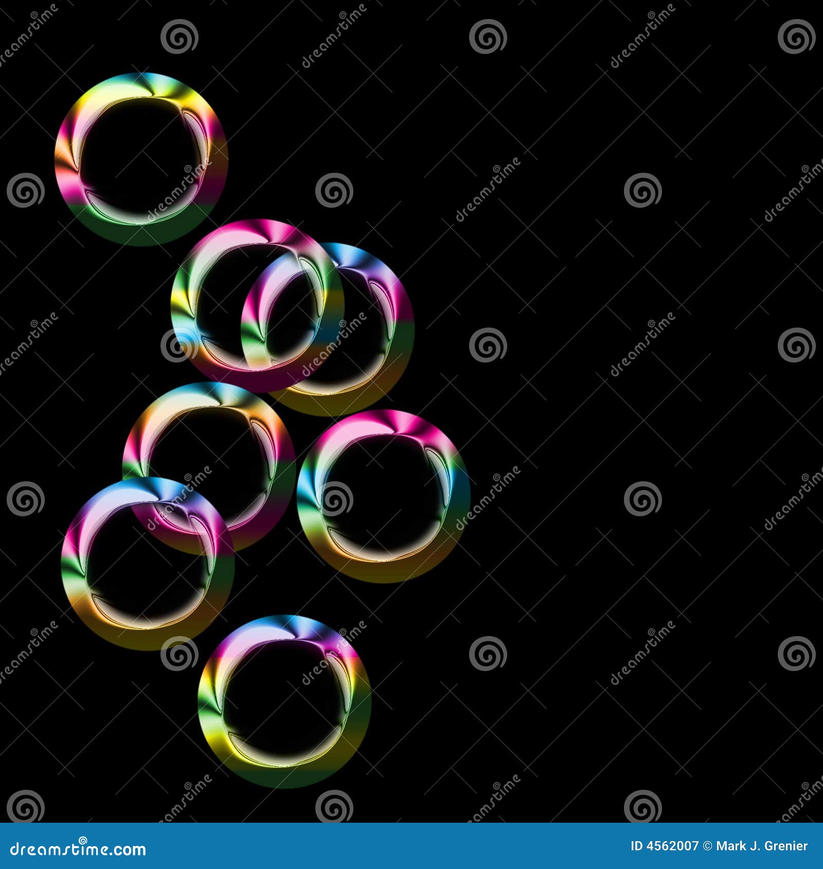 Seven Colorful Rings stock illustration. Illustration of jewelry - 4562007