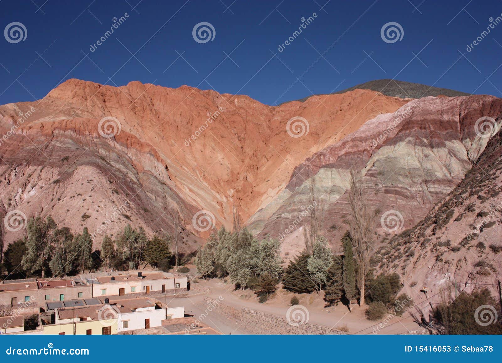 Seven Colors Mountain stock image. Image of erosion, jujuy - 15416053