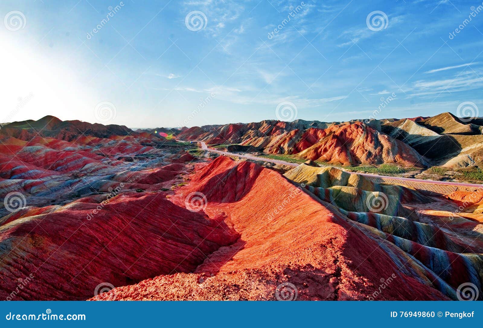 Seven colour danxia,Gansu stock photo. Image of mountain - 76949860