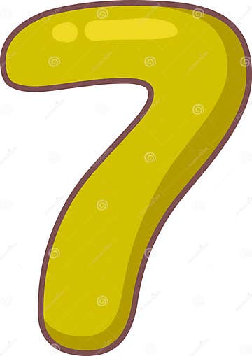 Seven Comic Digit stock illustration. Illustration of font - 290752204