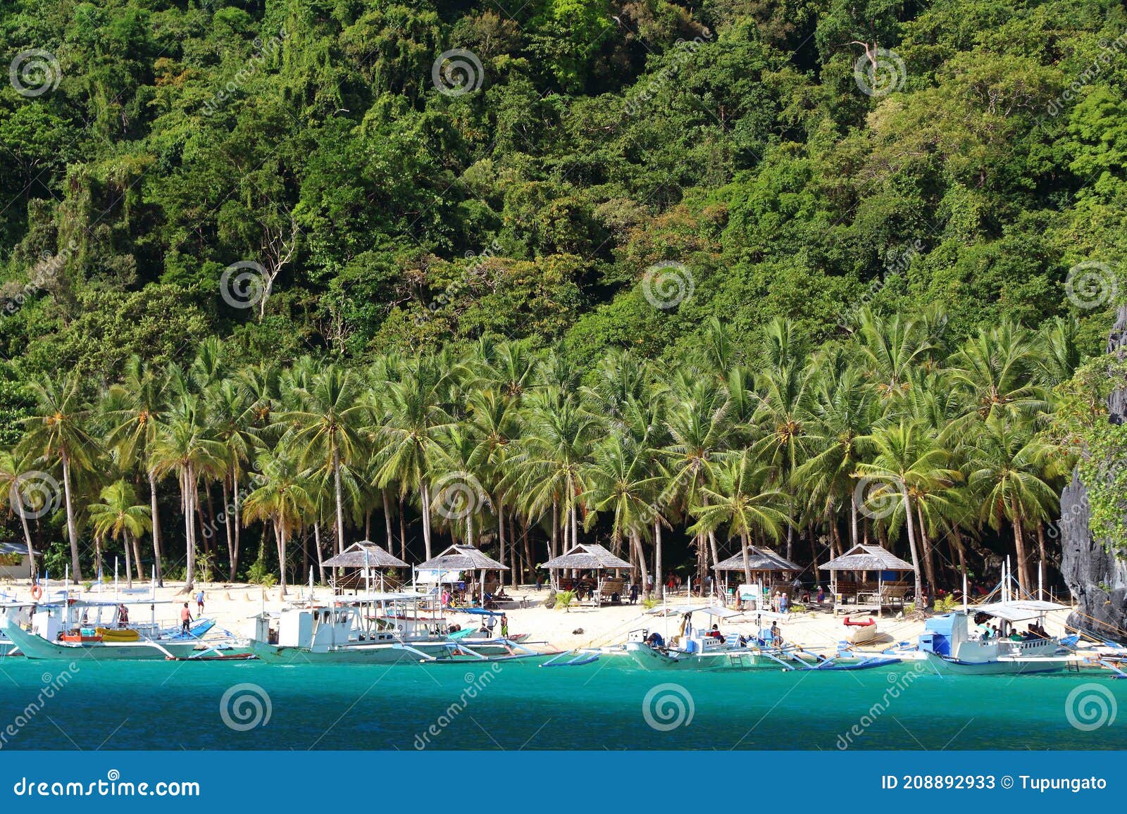 Seven Commandos Beach, Philippines Stock Image - Image of beautiful ...
