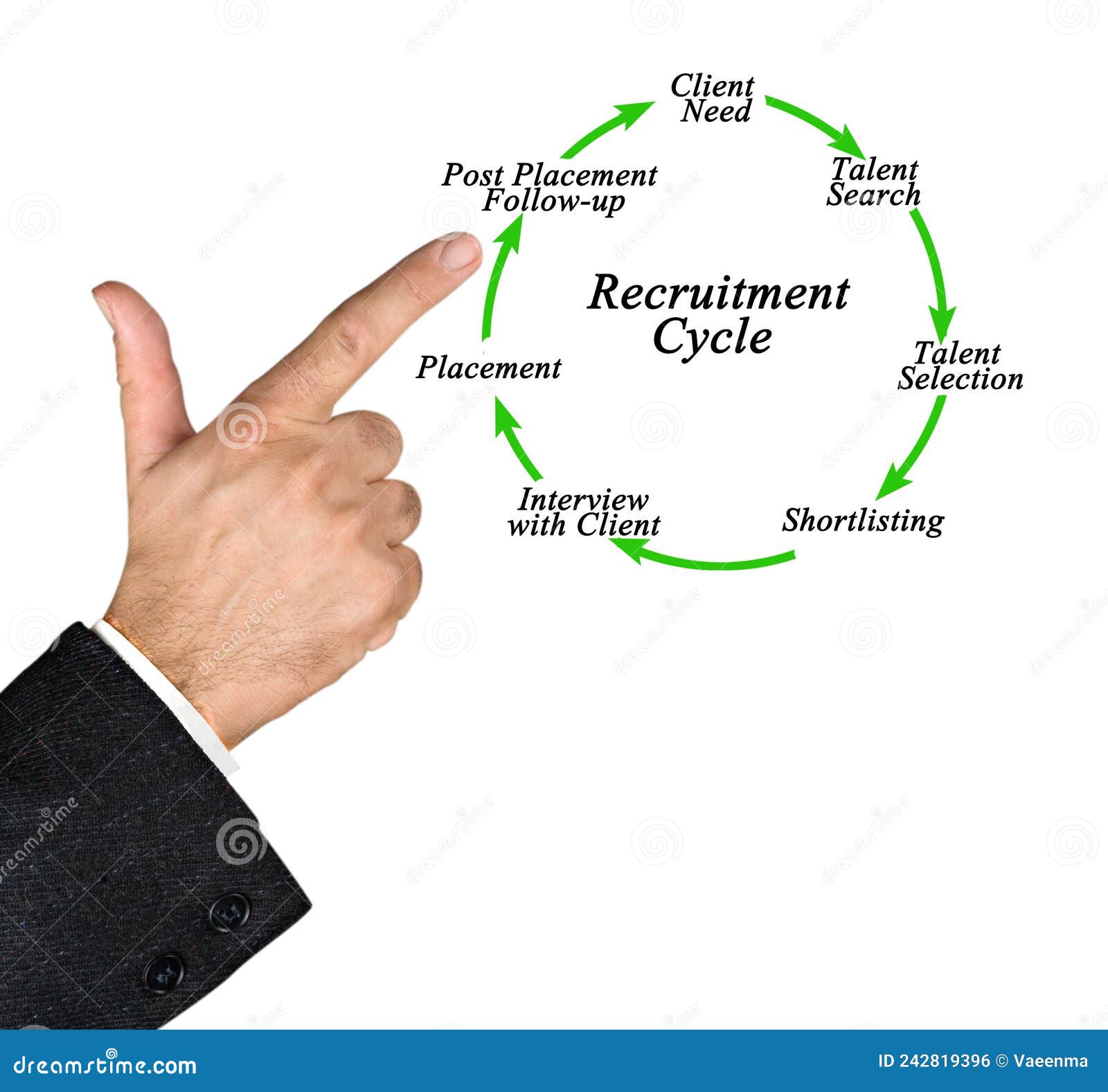 Components of Recruitment Cycle Stock Photo - Image of search, cycle ...