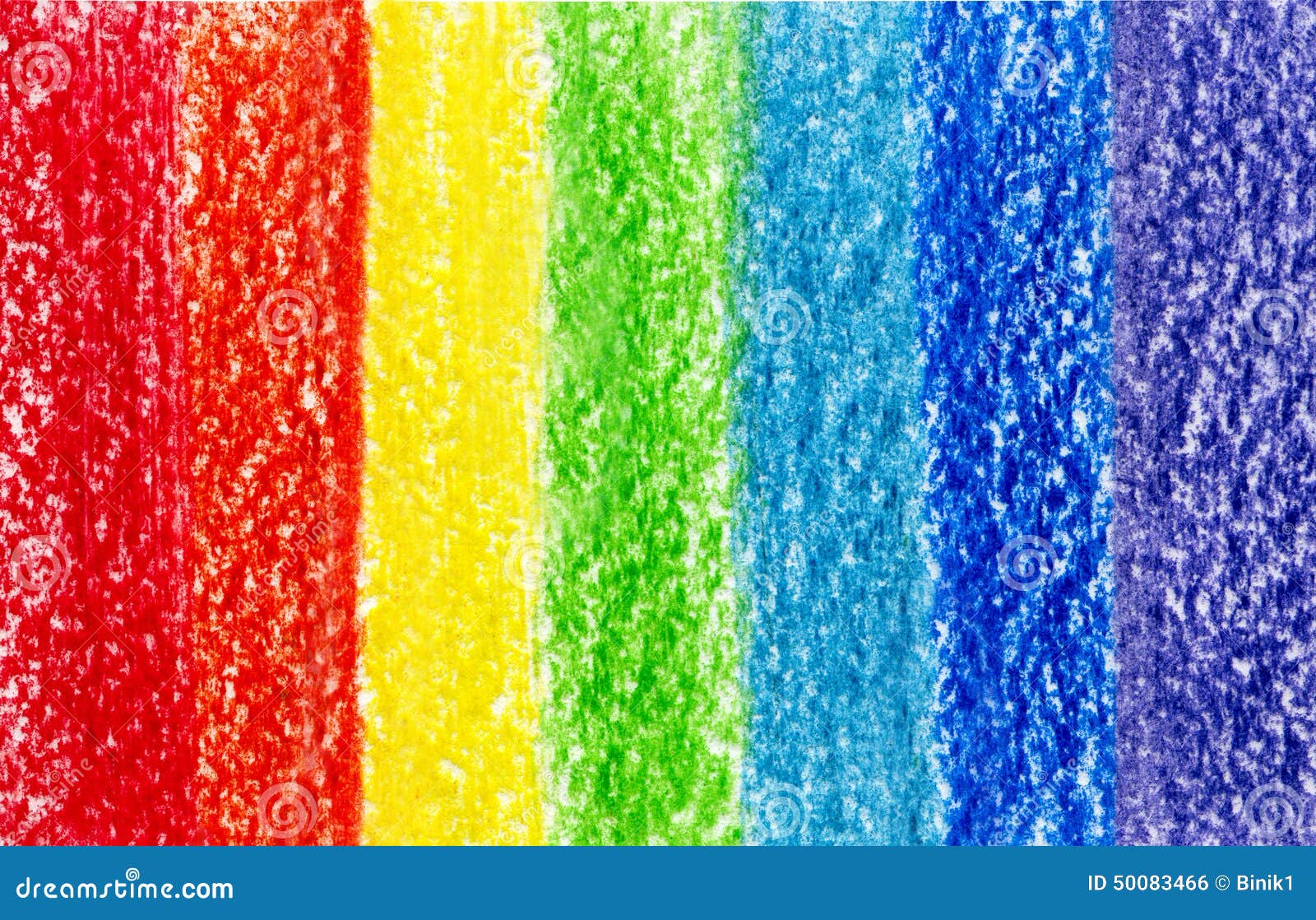 Seven Crayon Multi Colored Strokes Stock Photo - Image of light ...