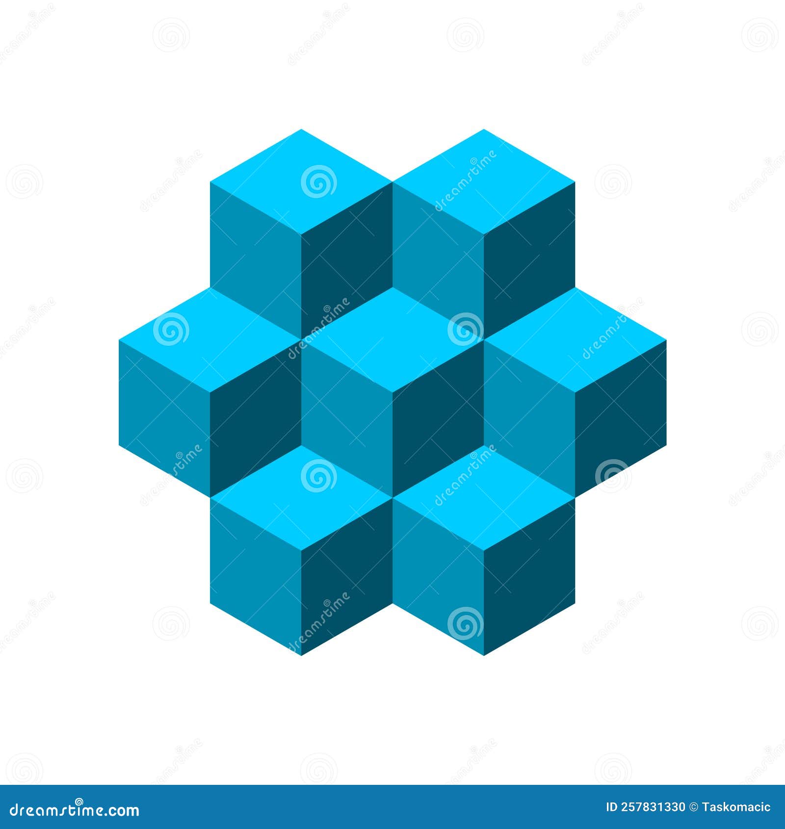 Isometric Connected Squares Stock Illustrations – 11 Isometric ...