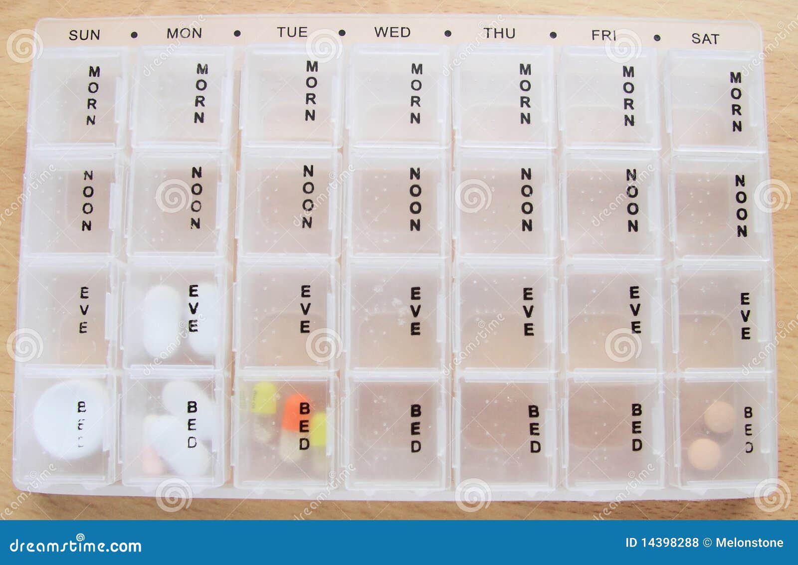 Seven day drug box stock photo. Image of braille, health - 14398288