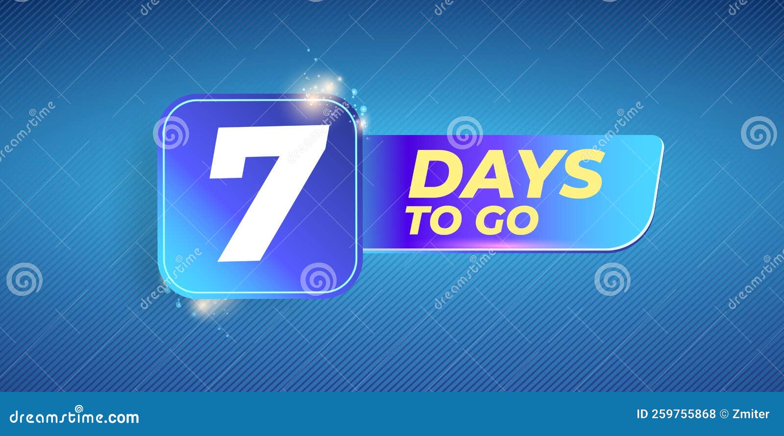 Seven Days To Go Countdown Blue Horizontal Banner Design Template. 7 ... Seven Days To Go Countdown Blue Horizontal Banner Design Template. 7 ...