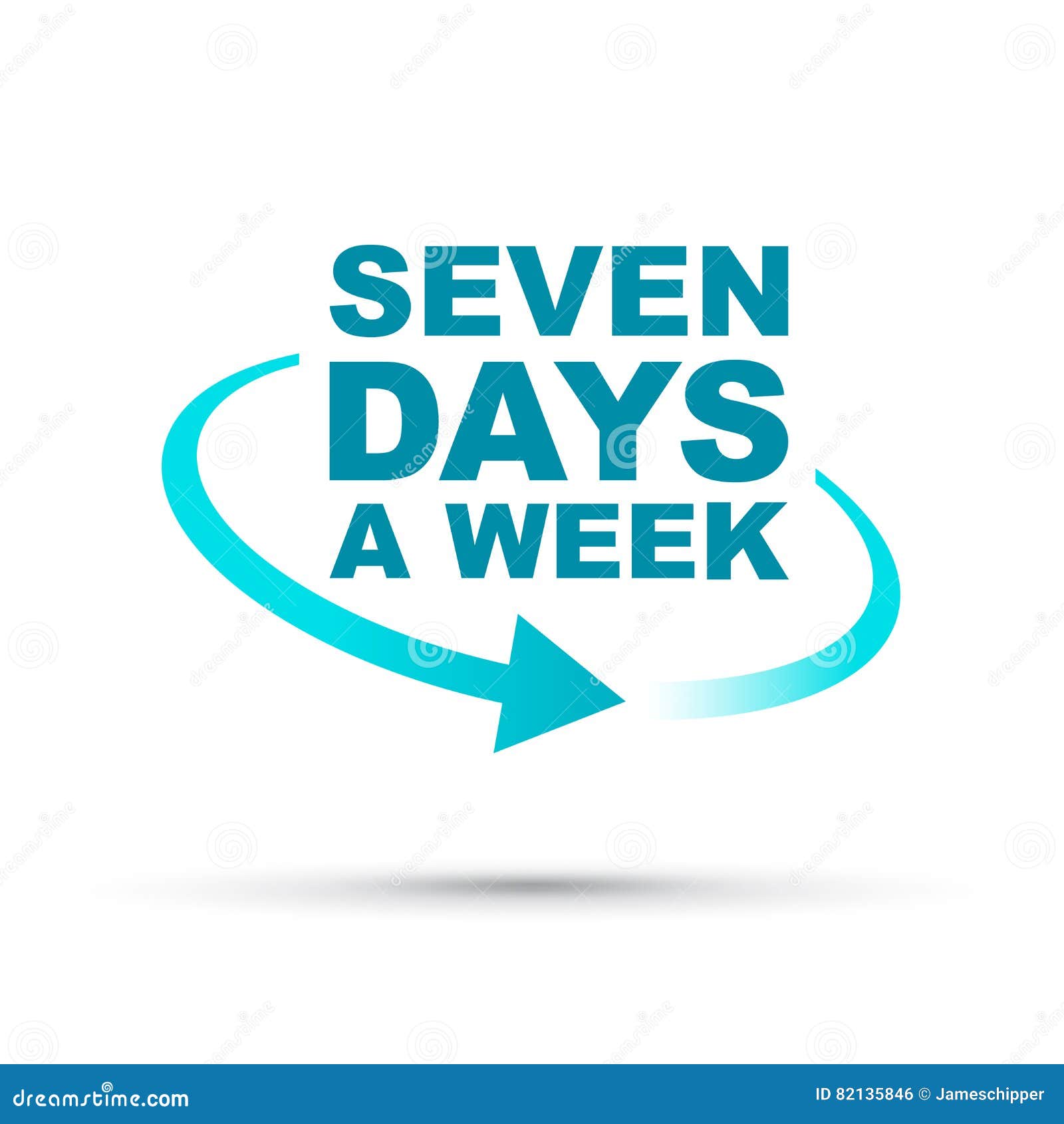 Seven days a week icon stock illustration. Illustration of business ...