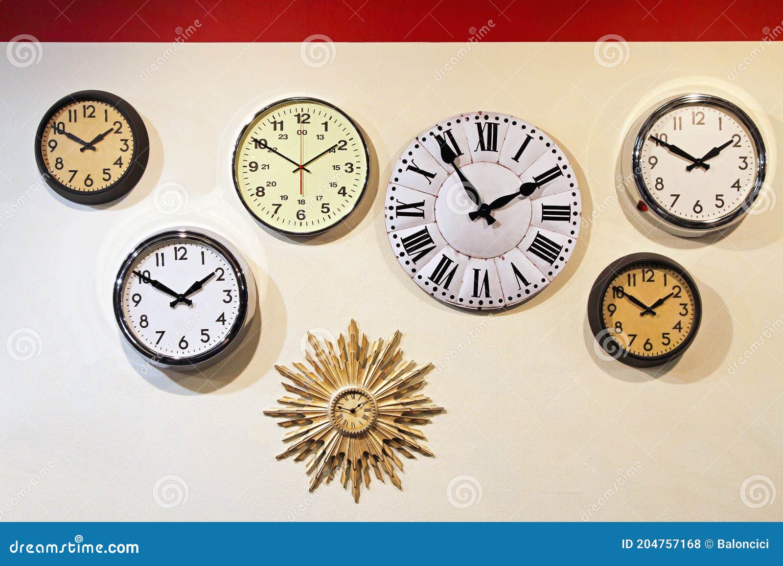 Wall Clocks stock photo. Image of clocks, time, minutes - 204757168