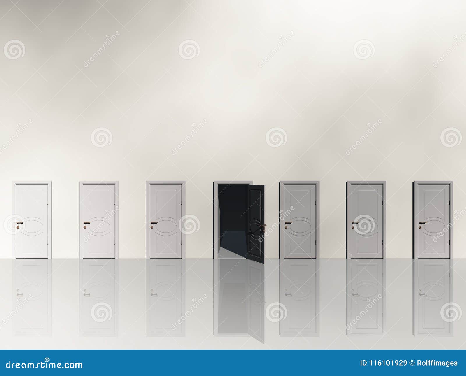 Seven Doors. Choice stock illustration. Illustration of enter - 116101929