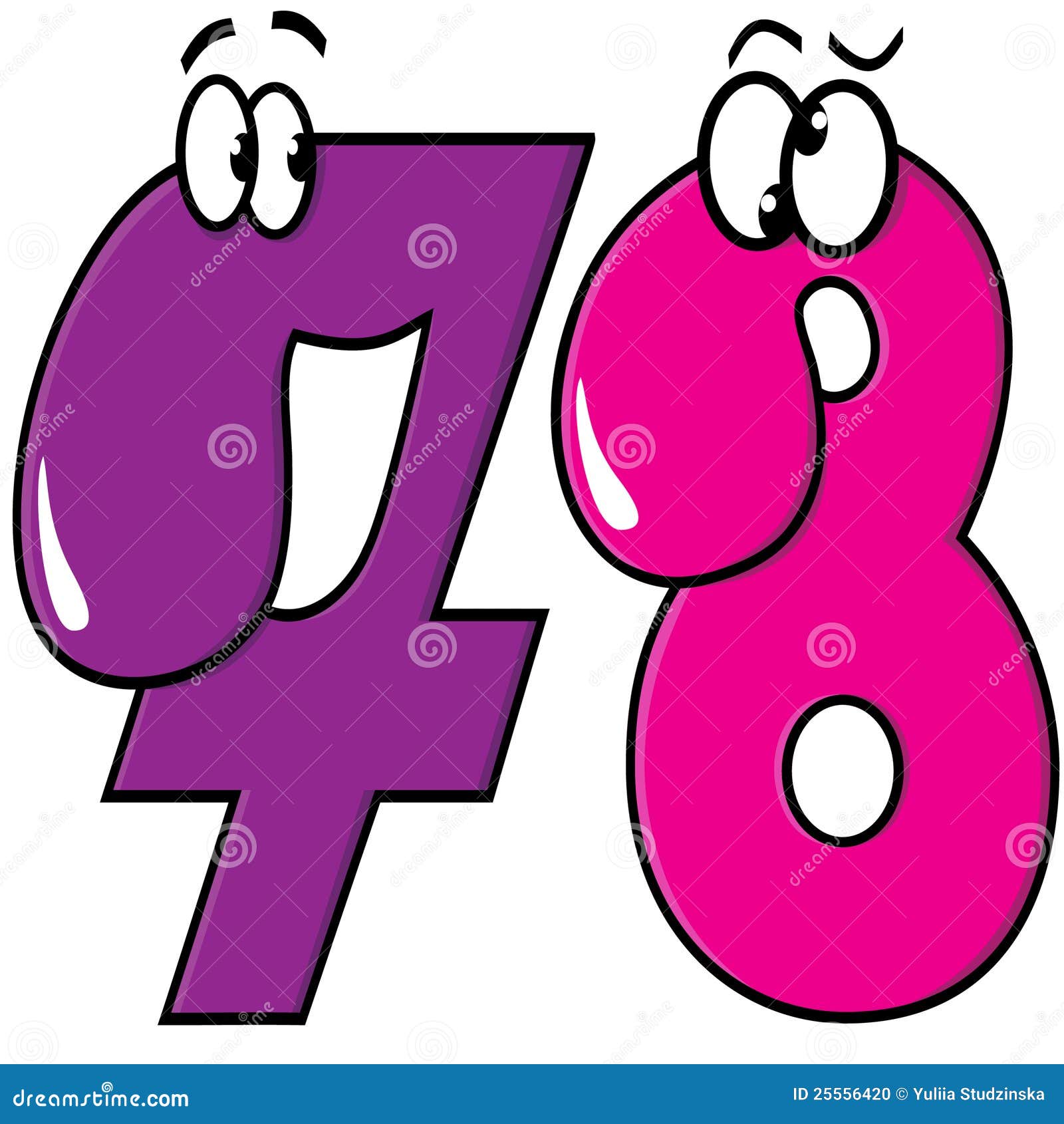 Seven and eight stock vector. Illustration of vector - 25556420