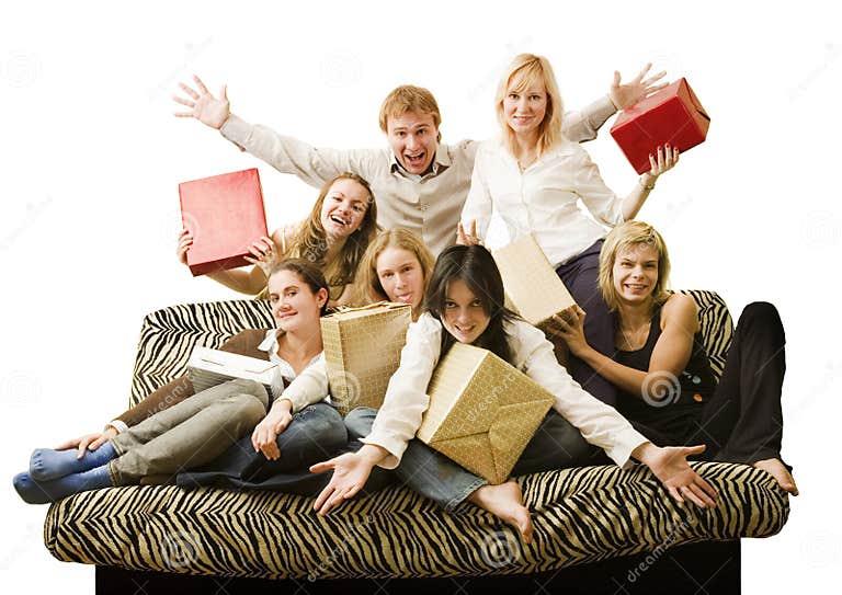 Seven friend stock image. Image of european, curiosity - 3729089