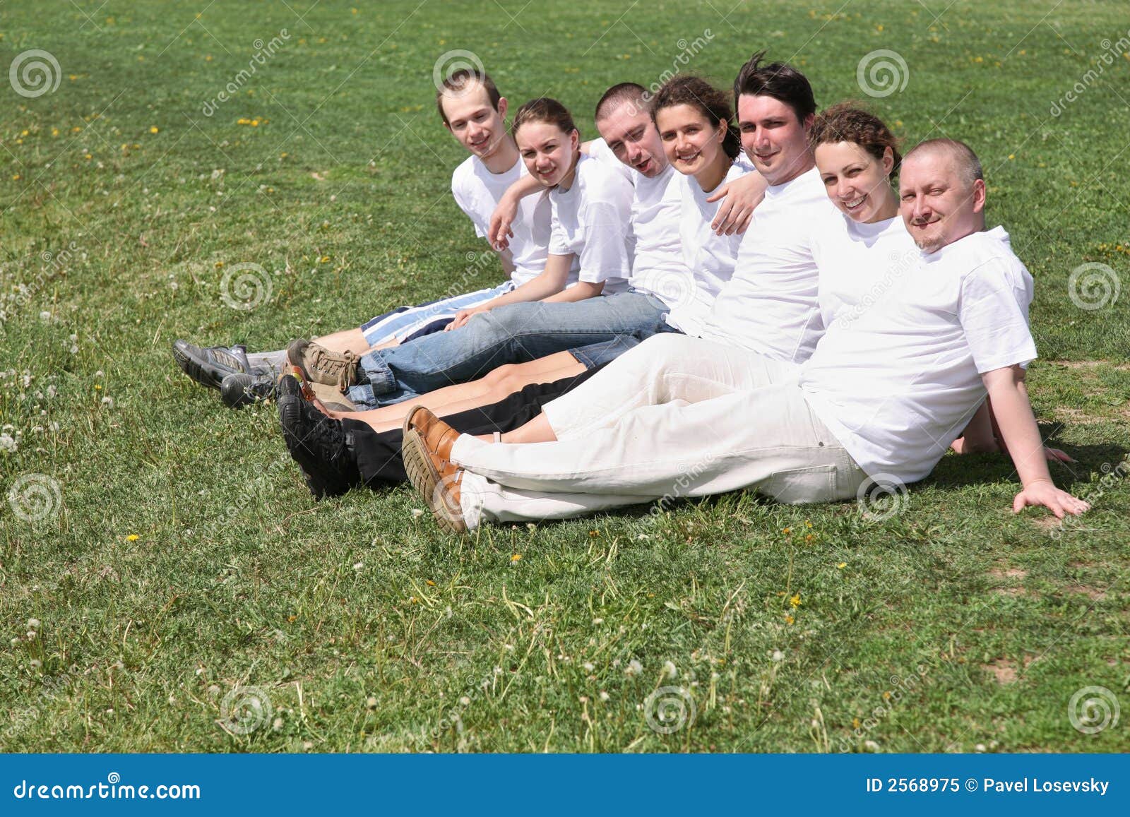Seven friends stock image. Image of leisure, partner, outdoors - 2568975
