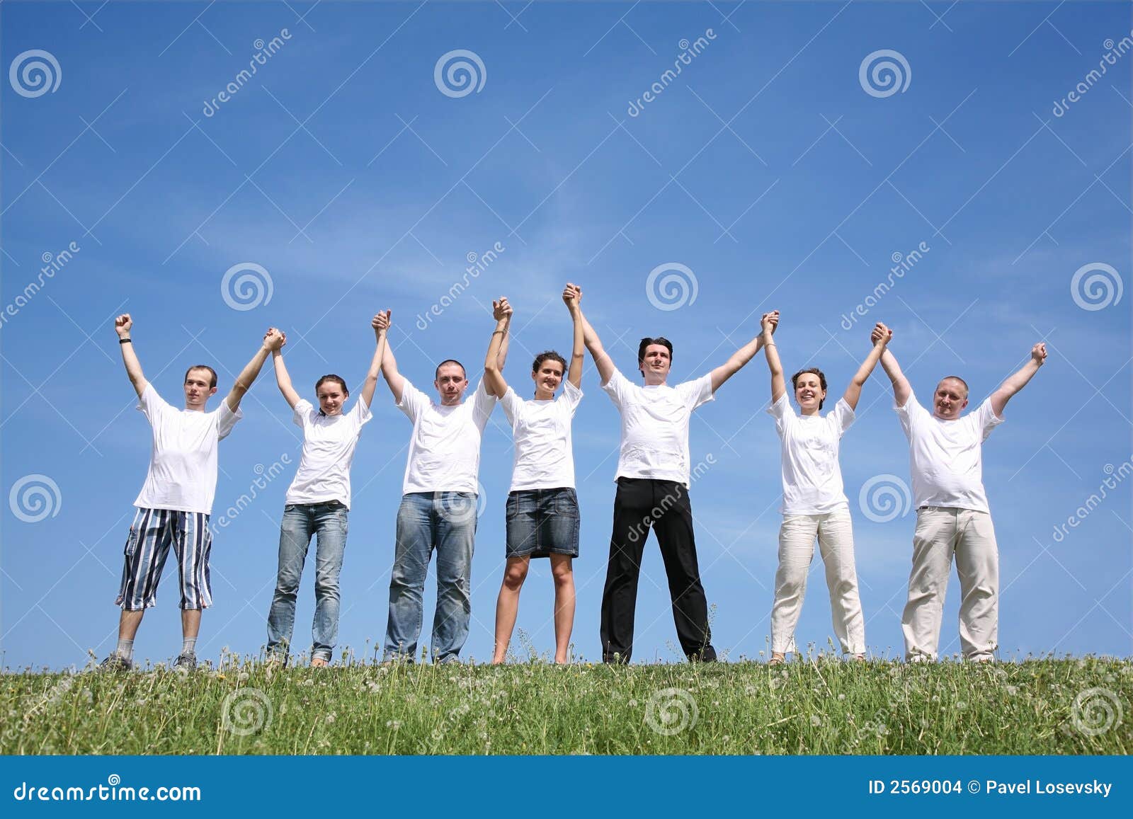 Seven friends stock photo. Image of vitality, seven, white - 2569004