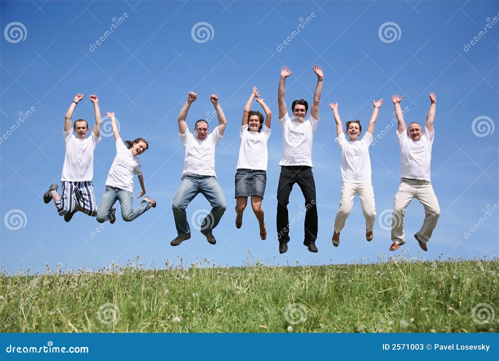 Seven friends stock image. Image of color, happiness, relationship ...