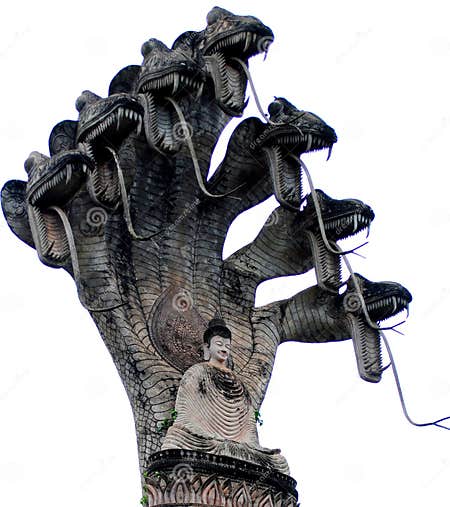 Seven-headed snake Isolate stock image. Image of religion - 43830183