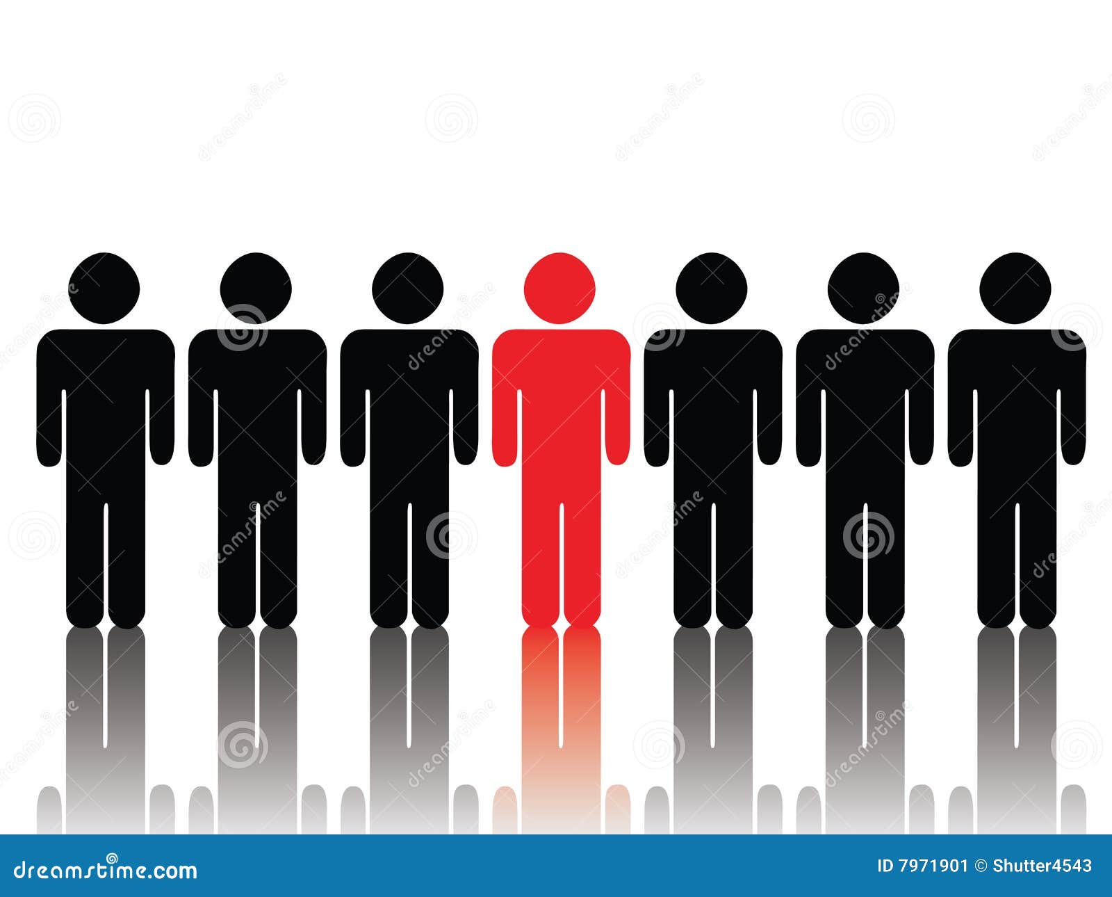 Seven Man Team stock vector. Illustration of organization - 7971901