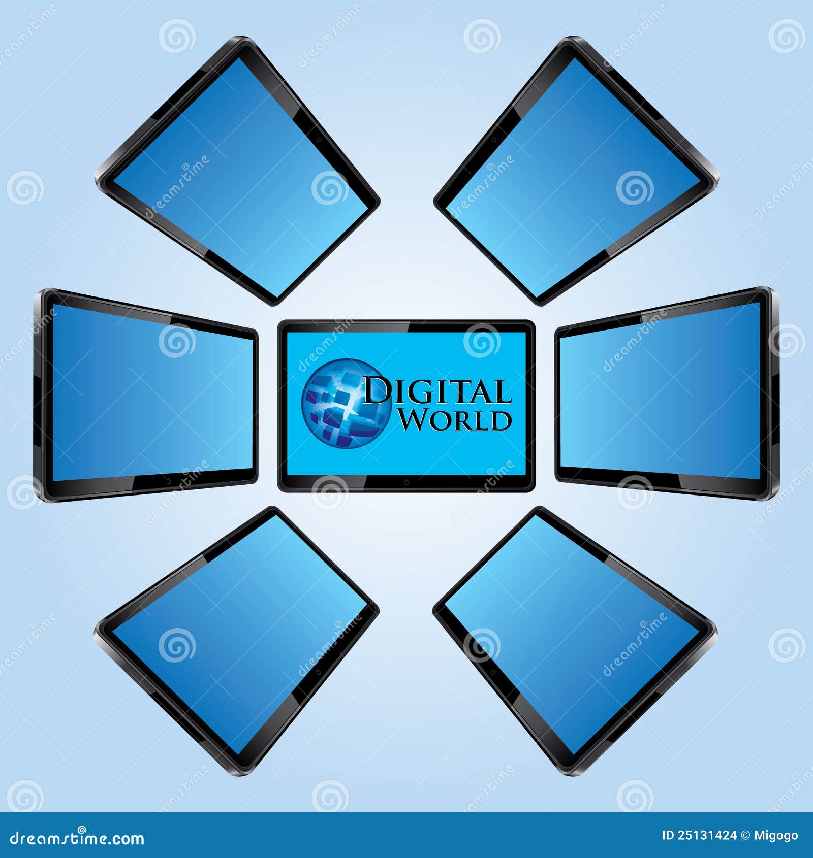 Seven modern lcd screens stock vector. Illustration of adaptation ...