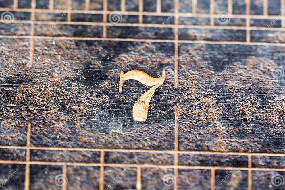 SEVEN stock image. Image of seven, vintage, ruler, inch - 75109789