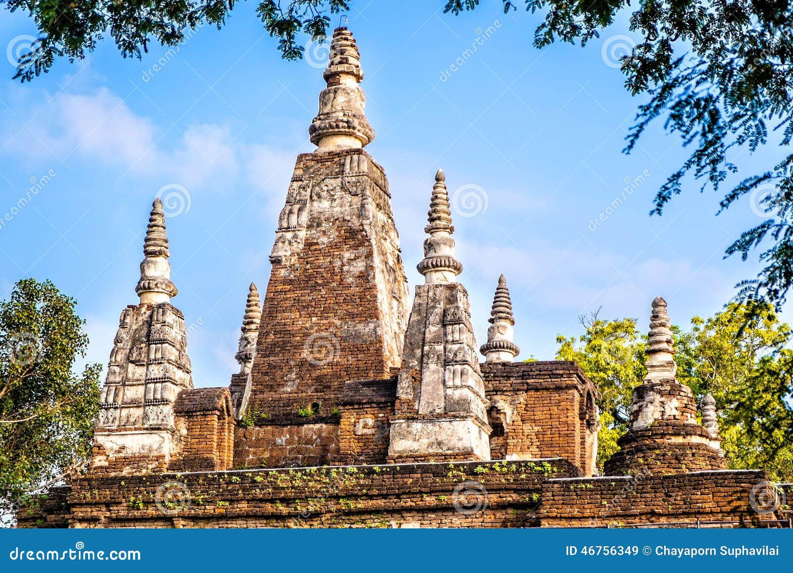 The seven pagodas stock image. Image of spirituality - 46756349