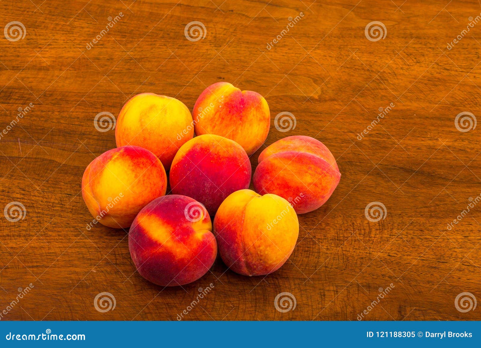 Peaches on a Table stock image. Image of tables, fruit - 121188305