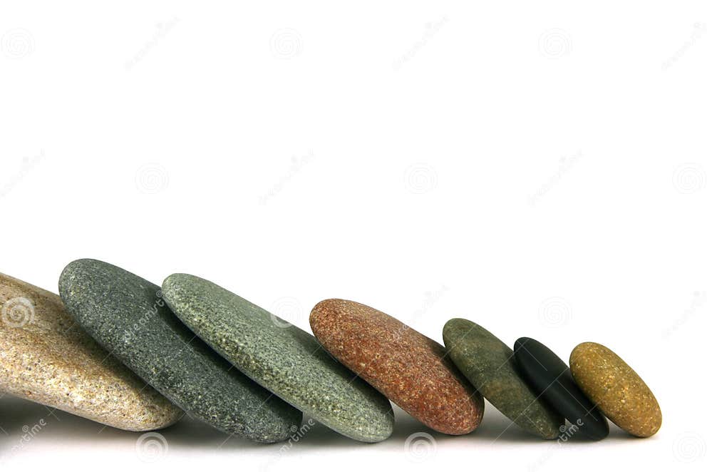 Seven pebbles line stock photo. Image of meditating, pebble - 2111736