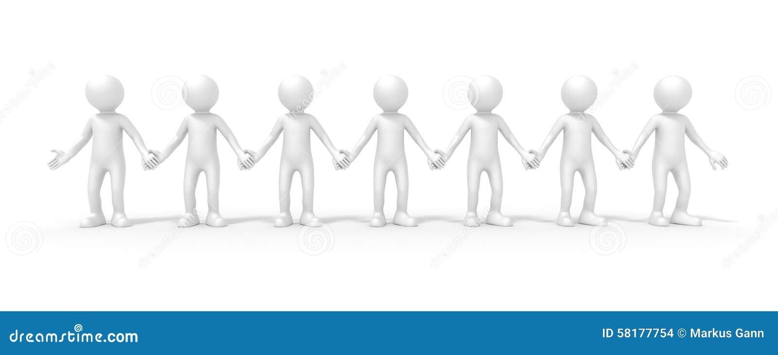 Seven people stock illustration. Illustration of hands - 58177754