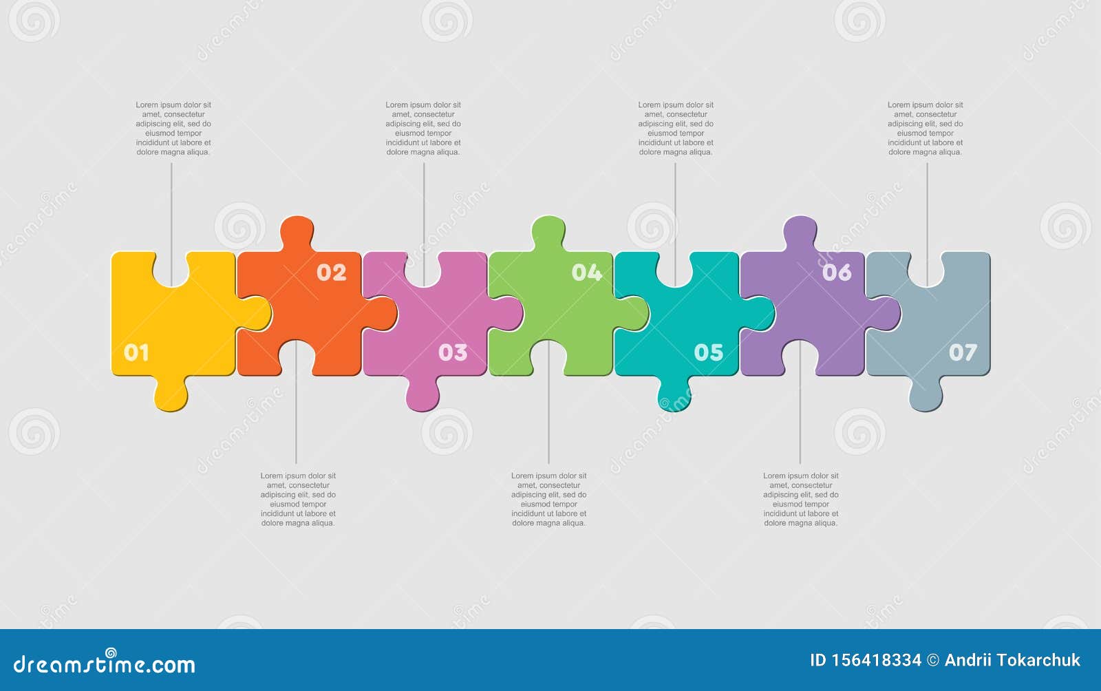Seven Pieces Jigsaw Puzzle Square Line Infographic Stock Vector ... Seven Pieces Jigsaw Puzzle Square Line Infographic Stock Vector ...
