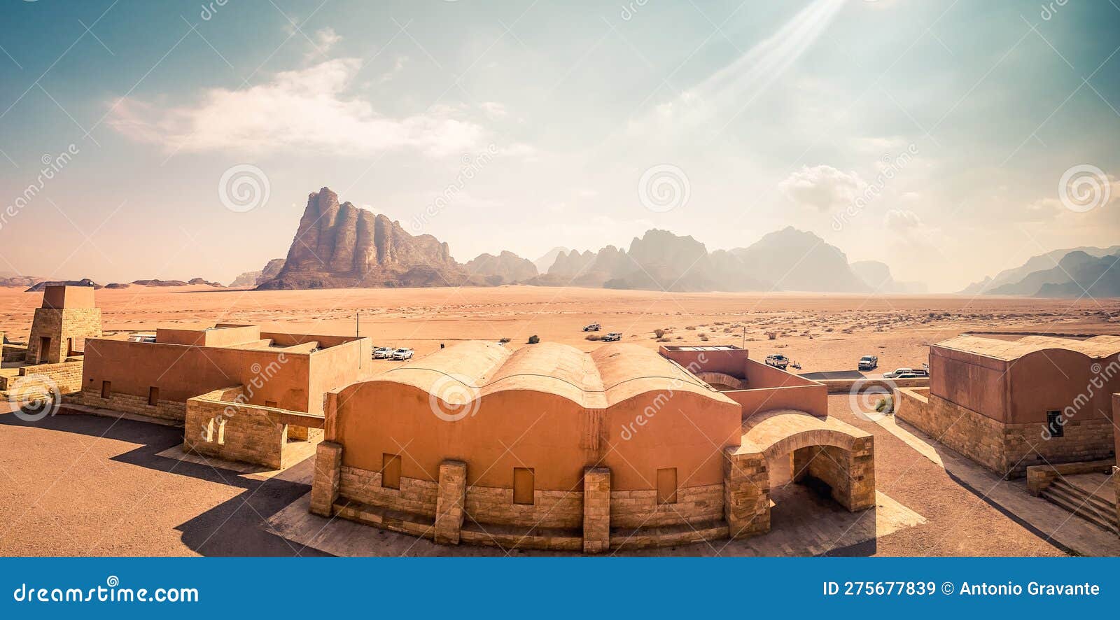 Seven Pillars of Wisdom. Beautiful Rock Formation on Entry in Wadi Rum ...
