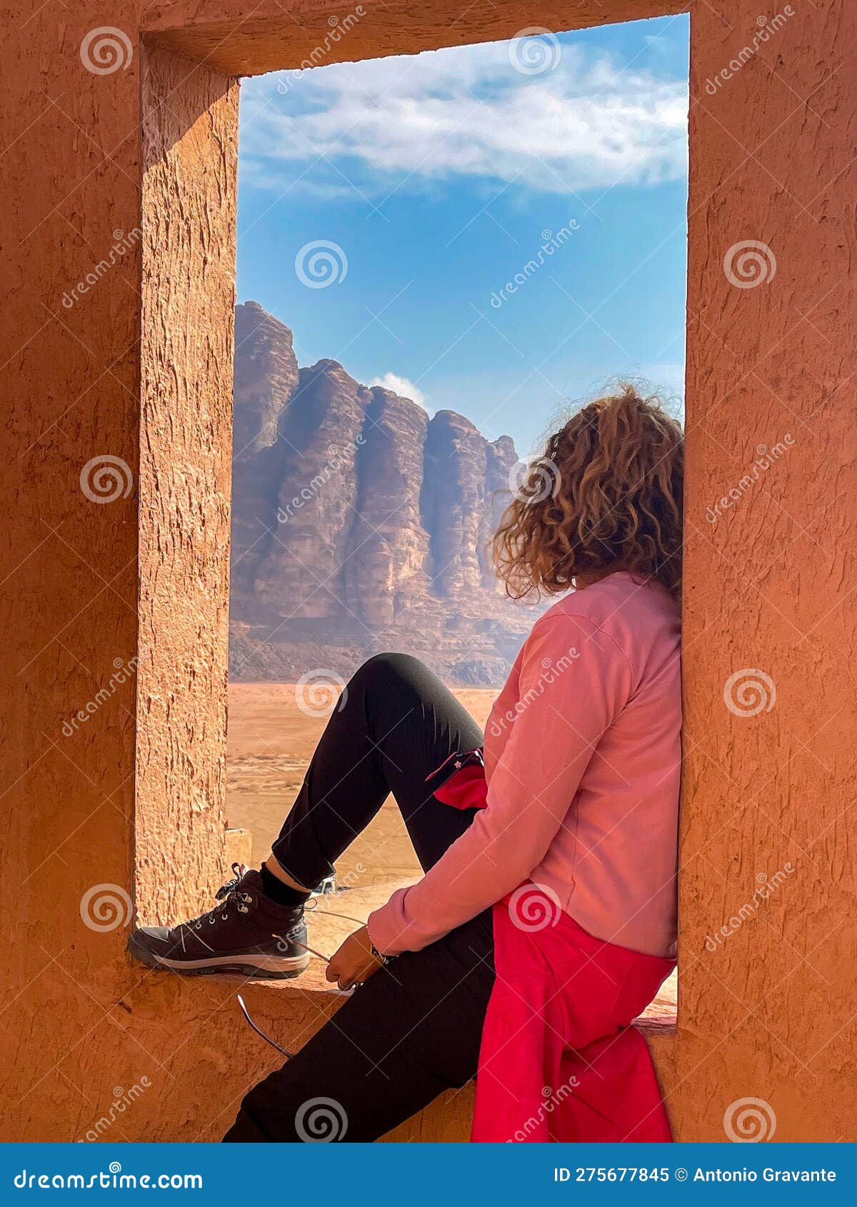 Seven Pillars of Wisdom. Beautiful Rock Formation on Entry in Wadi Rum ...