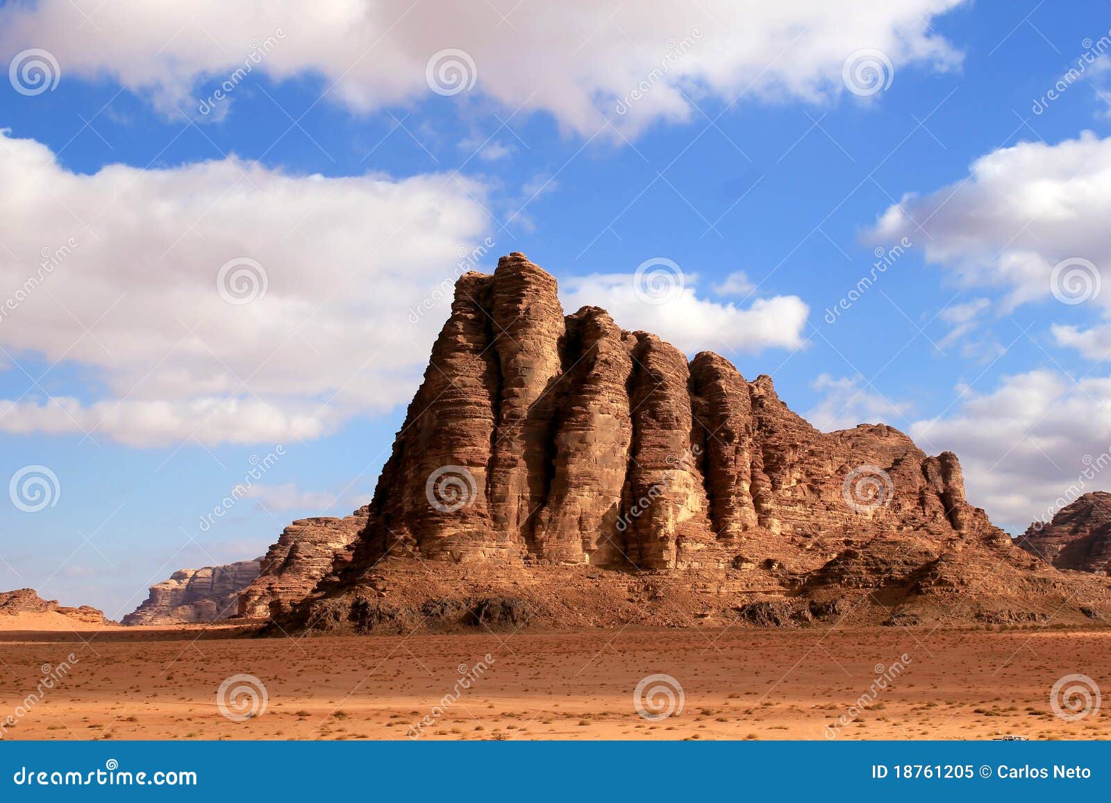 The Seven Pillars of Wisdom Rock. Jordan Stock Image - Image of ...