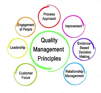 Seven Quality Management Principles Stock Illustration - Illustration ...