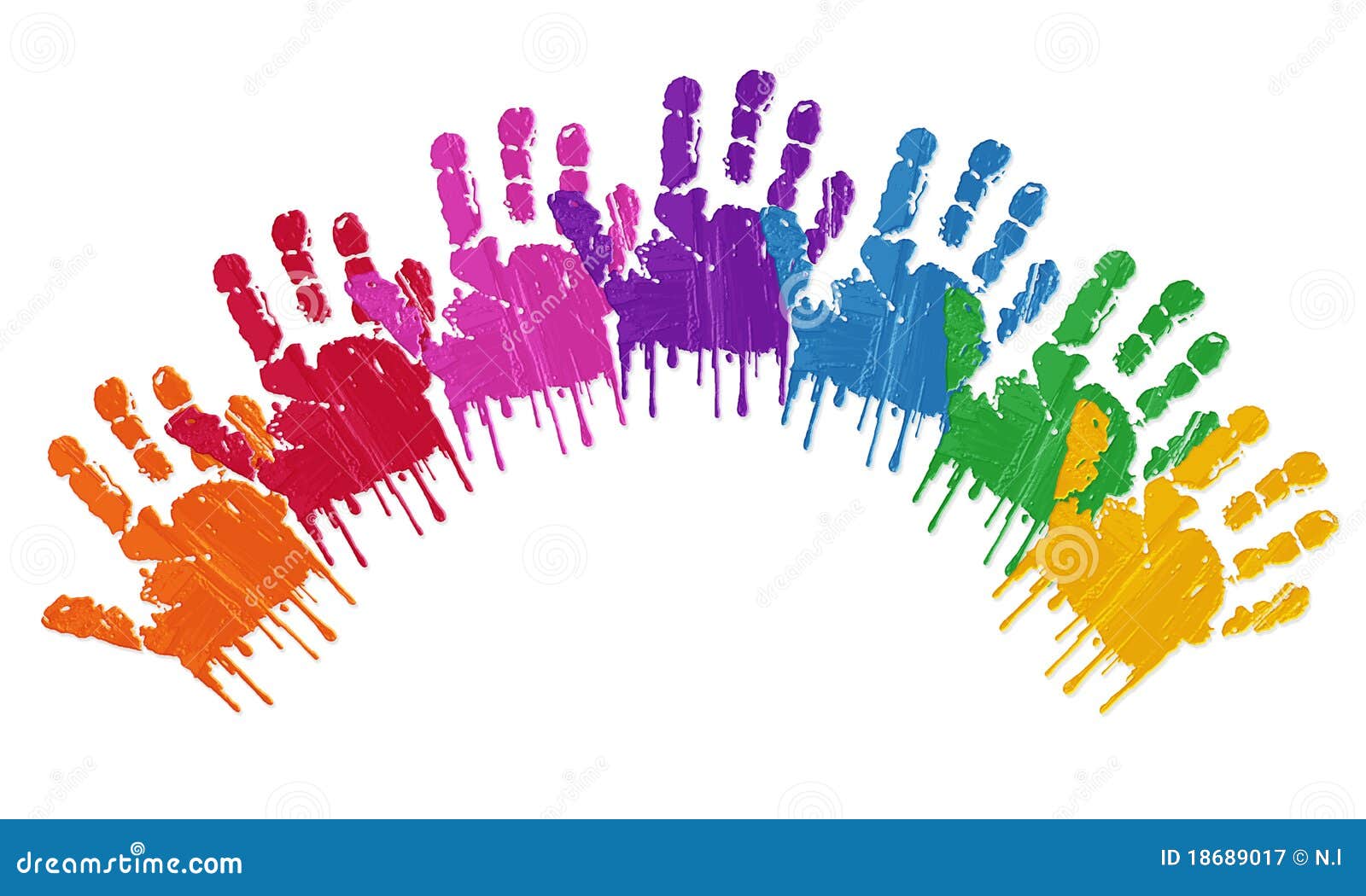 Rainbow Hand Drawn Vector Illustration In Cartoon Comic Style Gradient ...