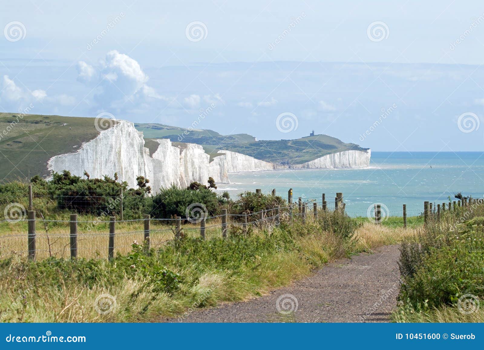 The Seven Sisters Chalk Cliffs, with Birling Gap a Stock Photo - Image ...