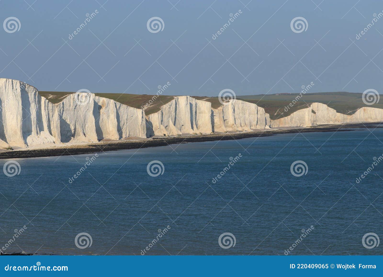 The Seven Sisters Cliffs in Seaford Stock Image - Image of cliff ...