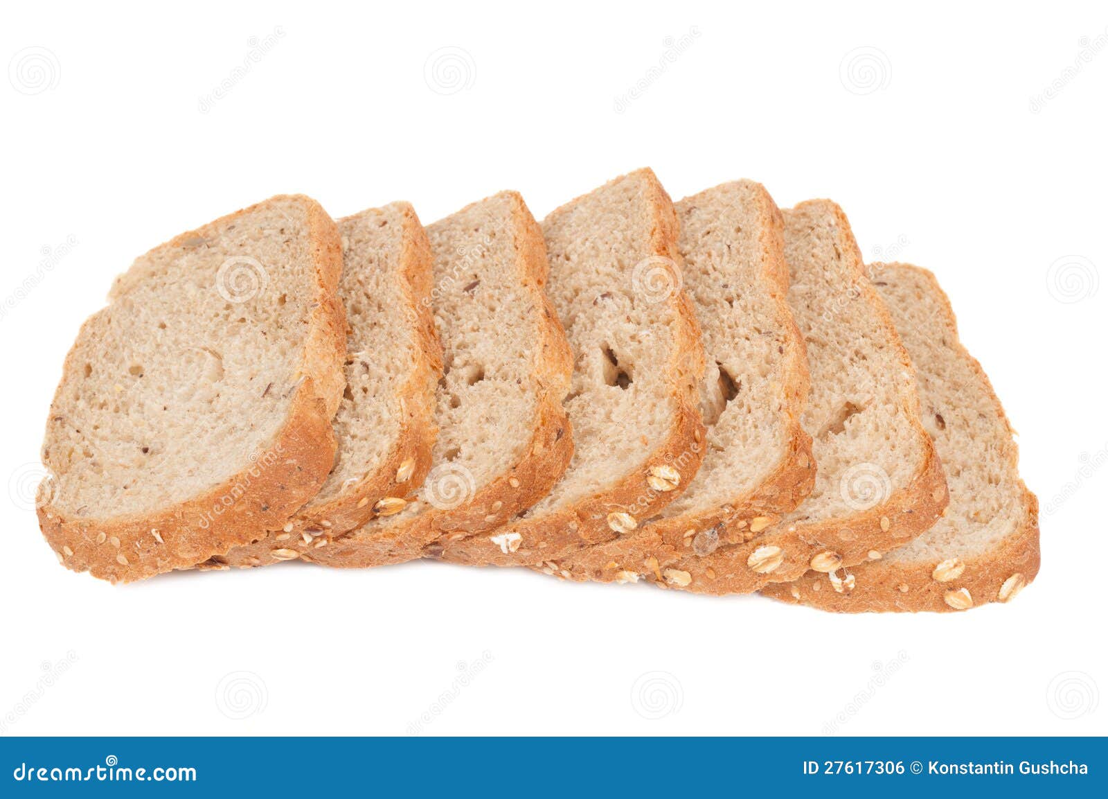 Seven slices of bread stock photo. Image of seven, nutritious - 27617306