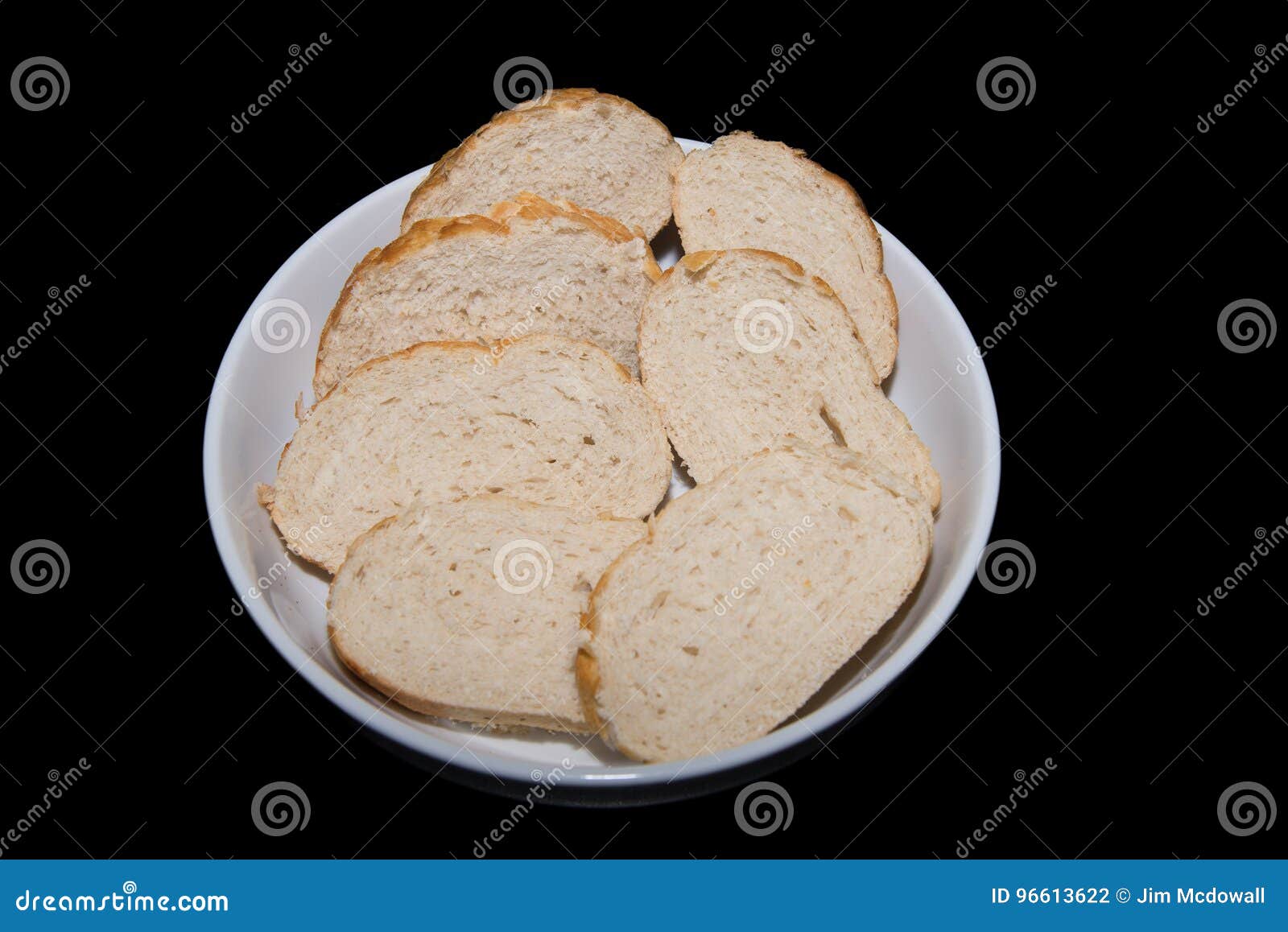 Seven Slices of Crusty Bread Stock Photo - Image of baked, craftsperson ...