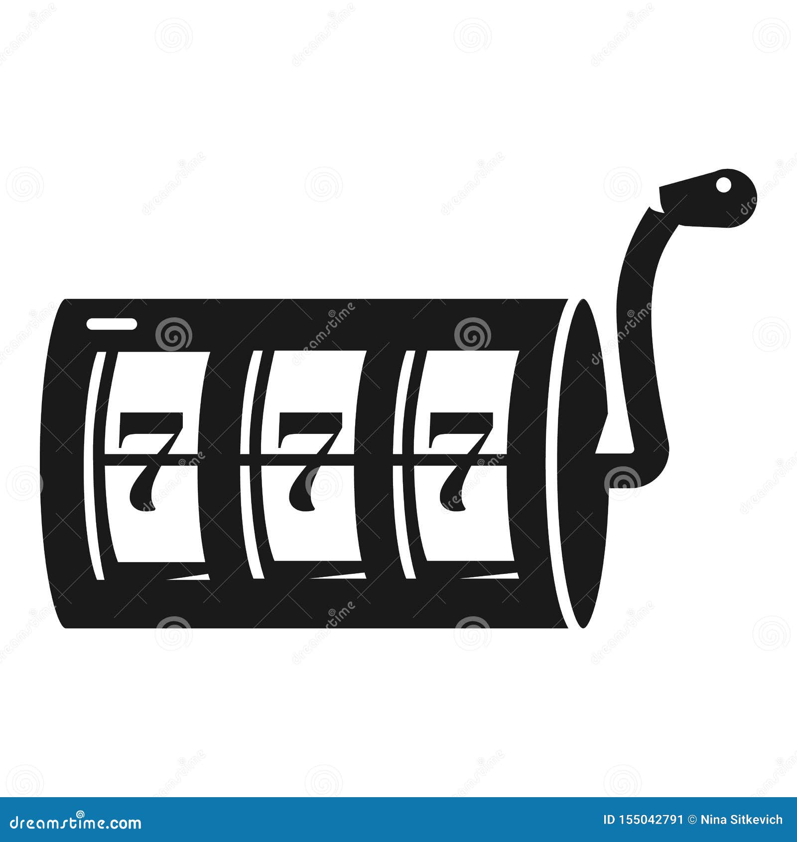 Seven Slot Machine Icon, Simple Style Stock Vector - Illustration of ...