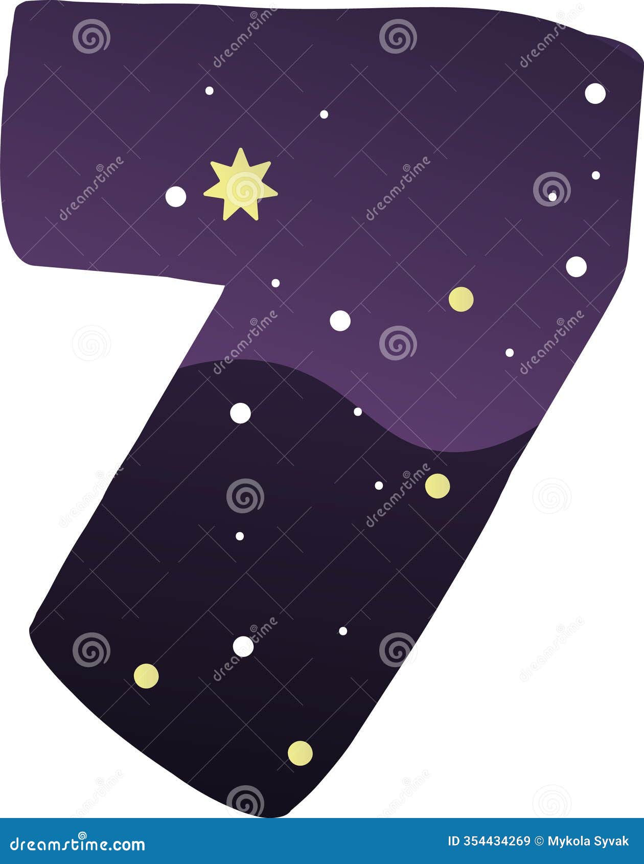 Seven Space Digit stock illustration. Illustration of alphabet - 354434269