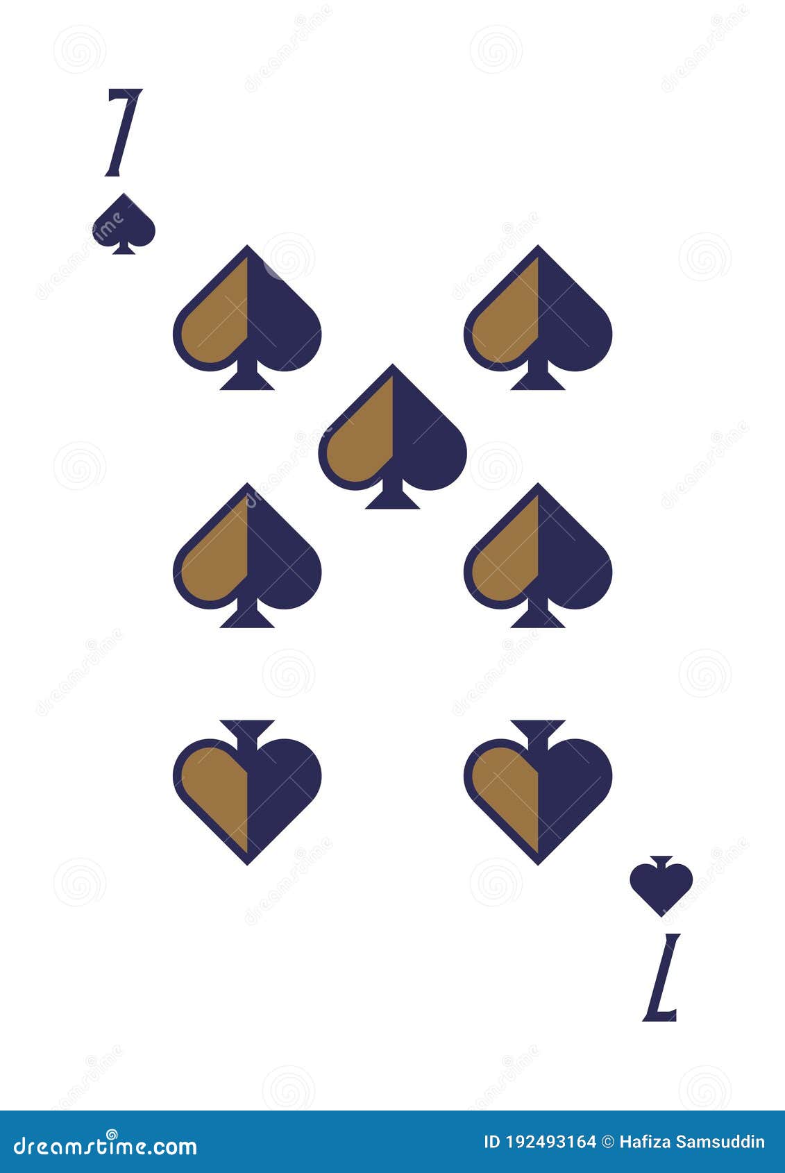 Seven of Spades. Vector Illustration Decorative Design Stock Vector ...
