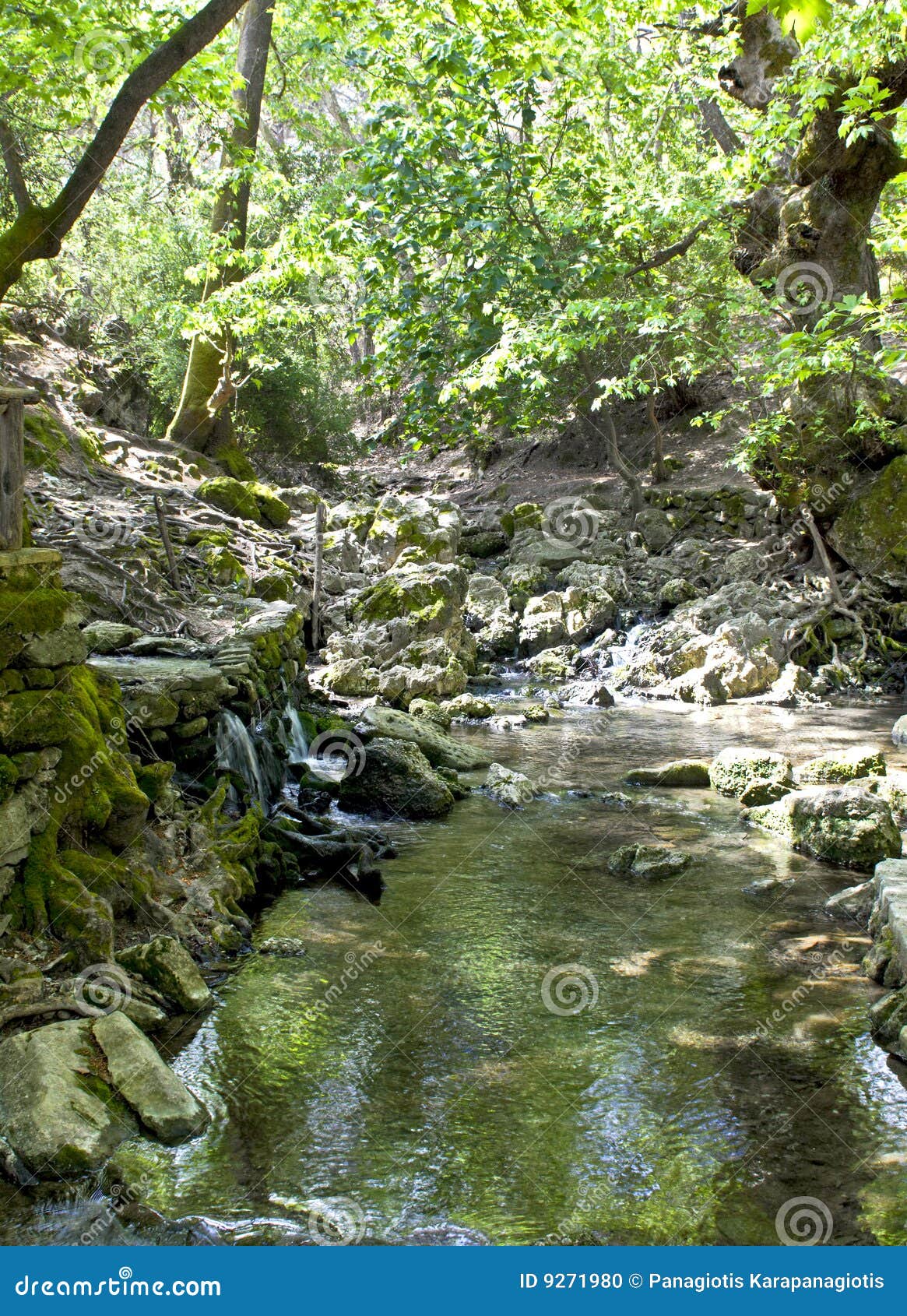 Seven Springs Area at Rhodes, Greece Stock Photo - Image of cool ...