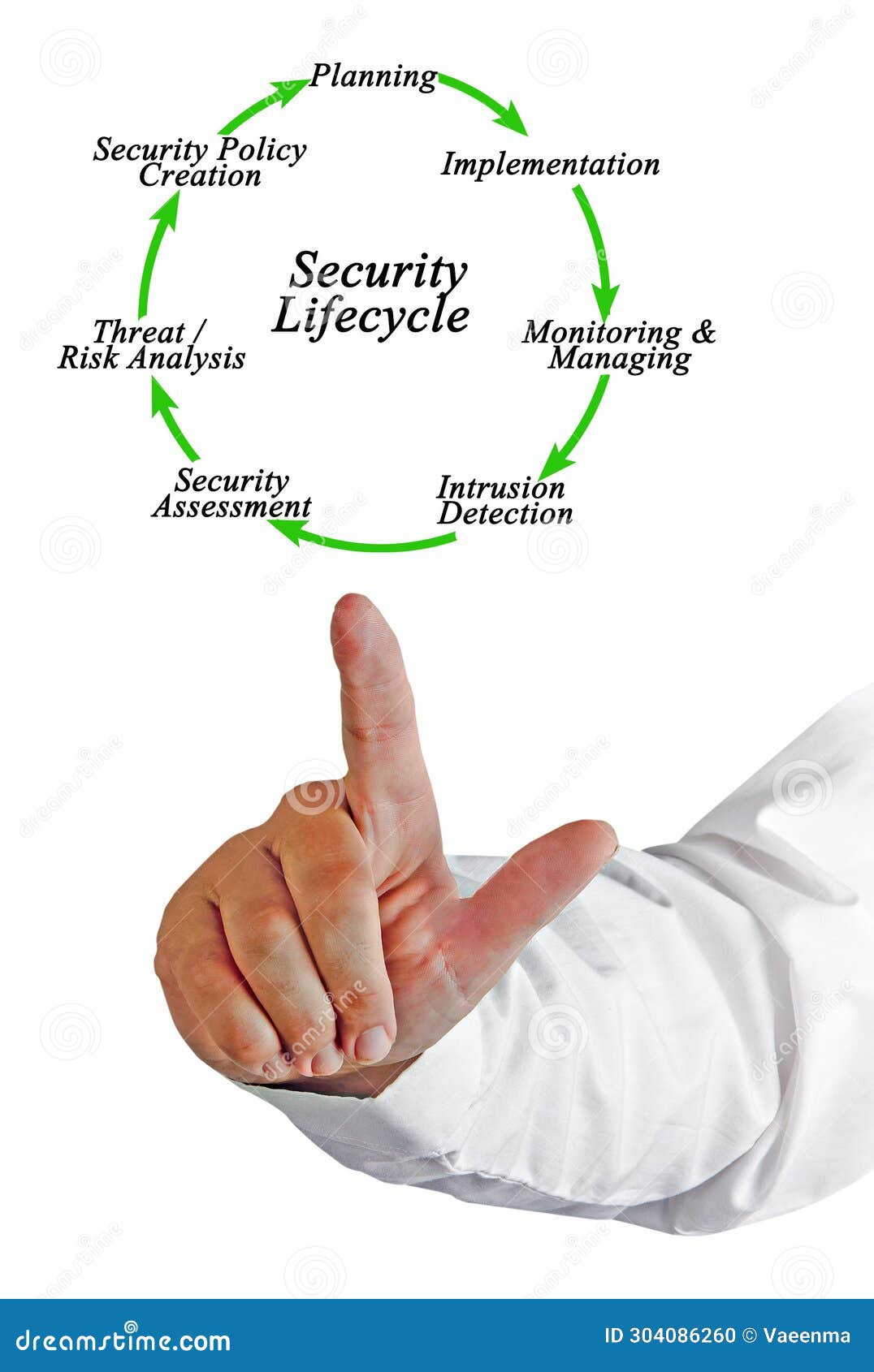 Stages of Security Lifecycle Stock Photo - Image of creation, analysis ...