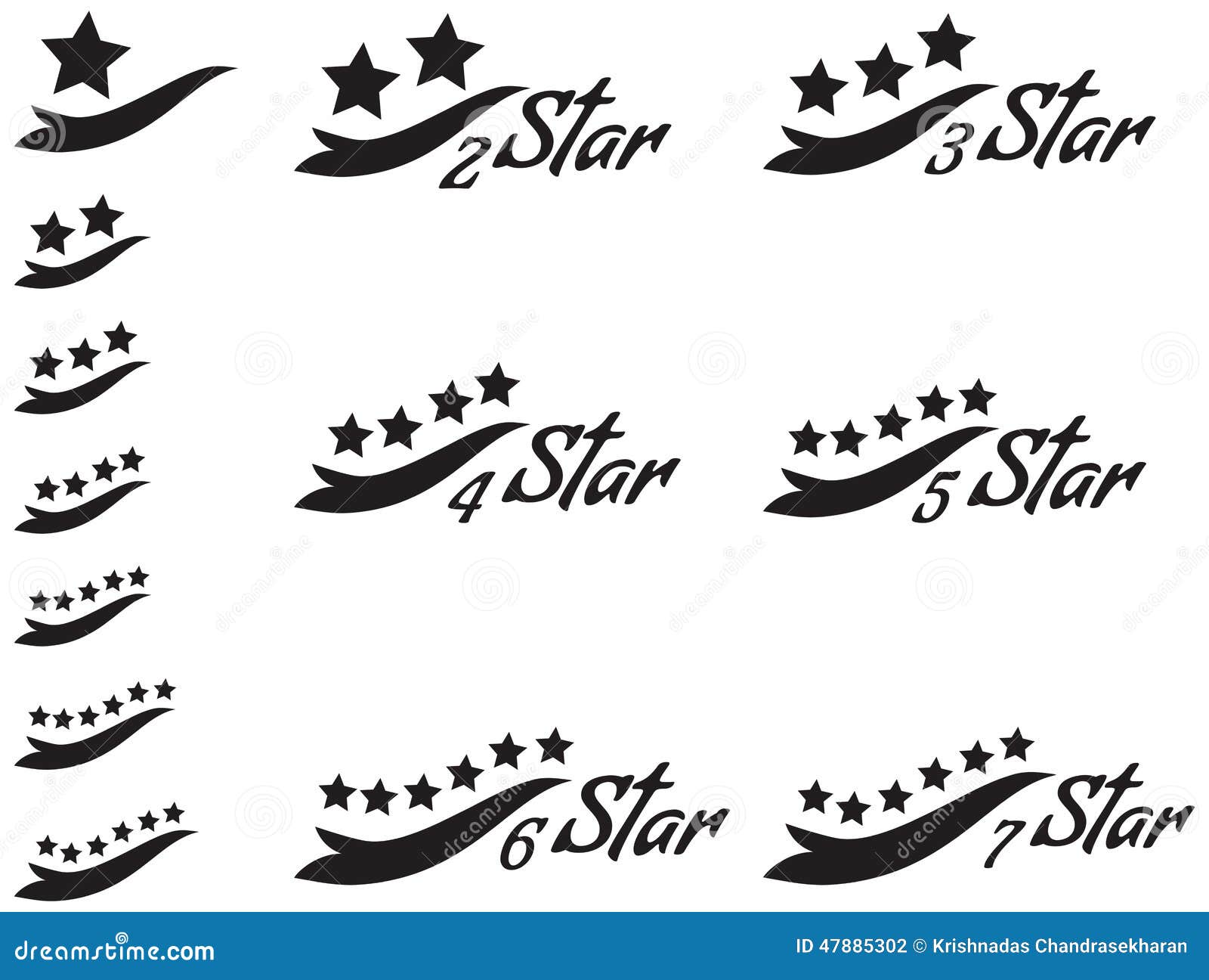 Seven Star Black Vector Icon Design Stock Vector - Illustration of five ...