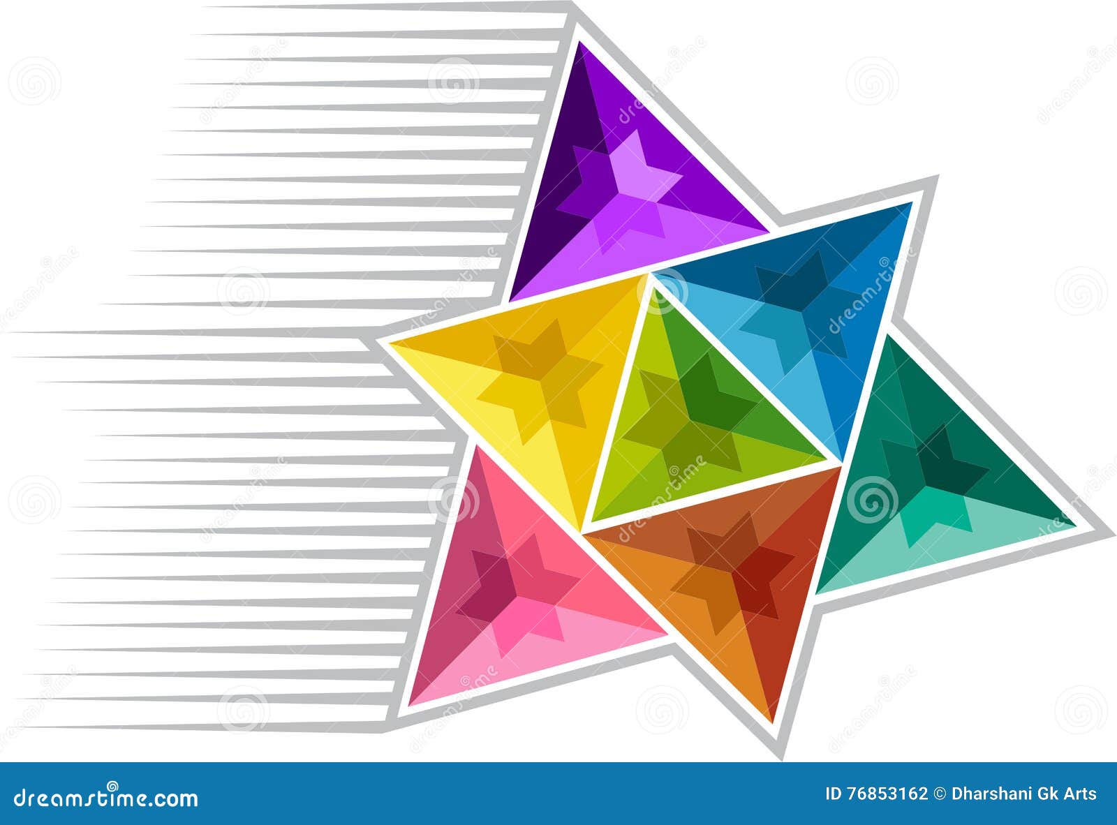 Seven Star Logo Design Template Cartoon Vector | CartoonDealer.com ...
