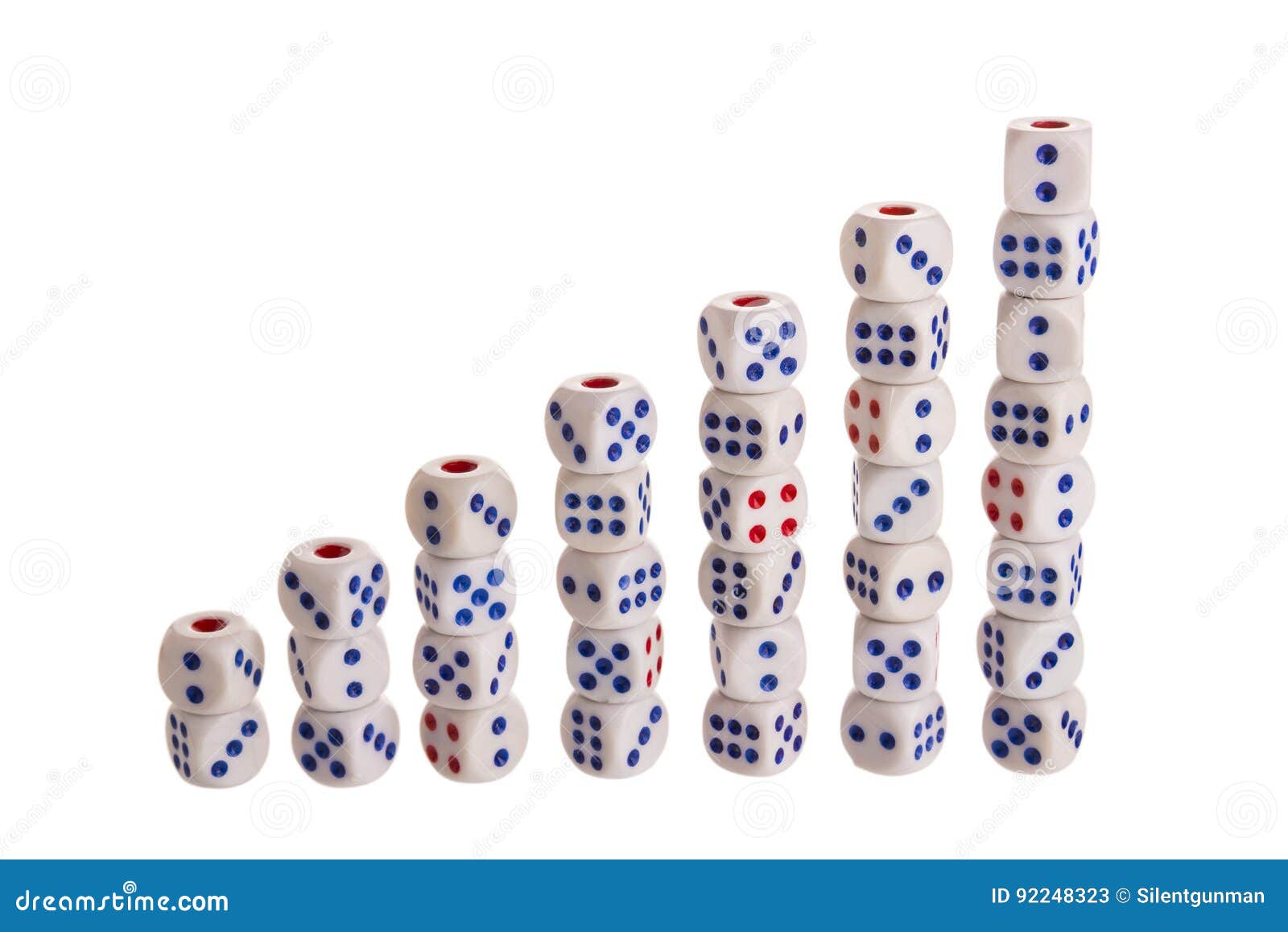 Seven step stack dice stock image. Image of number, lucky - 92248323