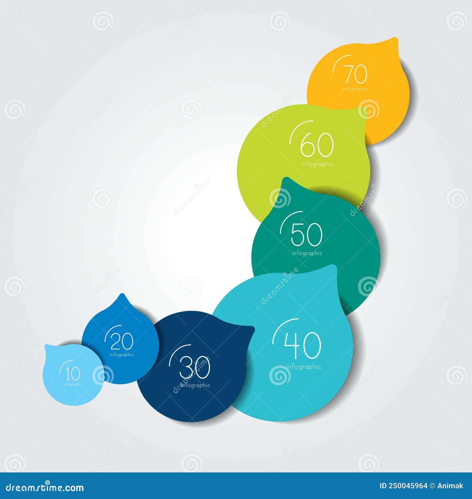 Seven Step Template, Banner, Infographic, Diagram, Chart Stock Vector ...