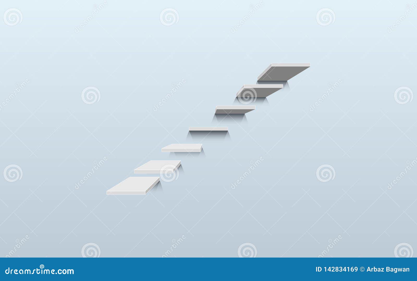 Stairs Seven Step Side View Stock Vector - Illustration of design ...
