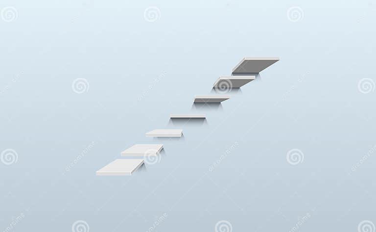 Stairs Seven Step Side View Stock Vector - Illustration of design ...